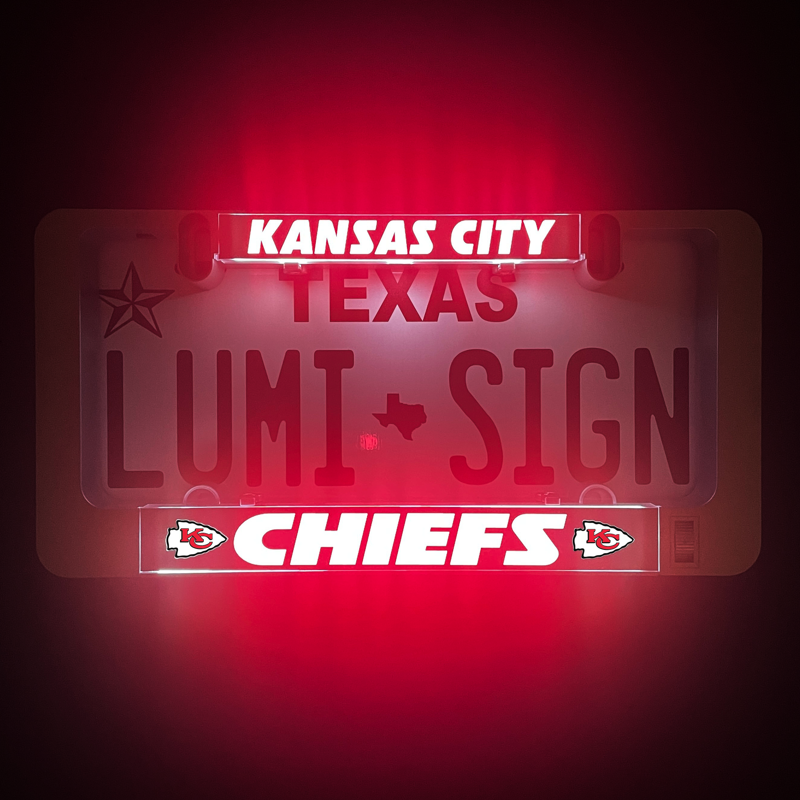 KANSAS CITY CHIEFS Inserts + LUMISIGN Frame (Bundle) – Olens Technology